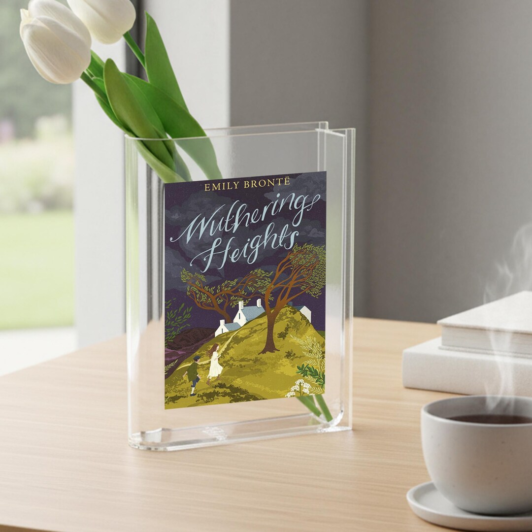 Wuthering Heights Acrylic Book Vase, Literary Vase, Classic Novel Lover ...