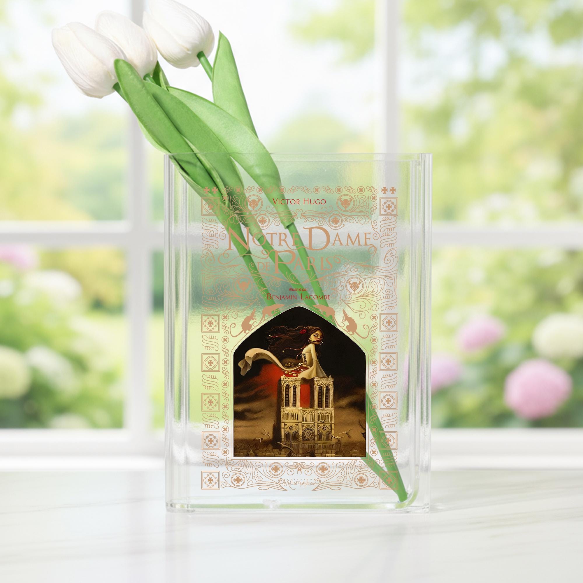 The Hunchback of Notre Dame Acrylic Book Vase, Literary Vase, Classic ...