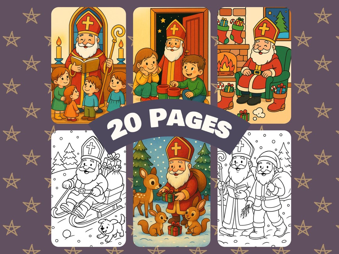Saint Nicholas | 20 Coloring Pages for Children – Christmas Coloring ...