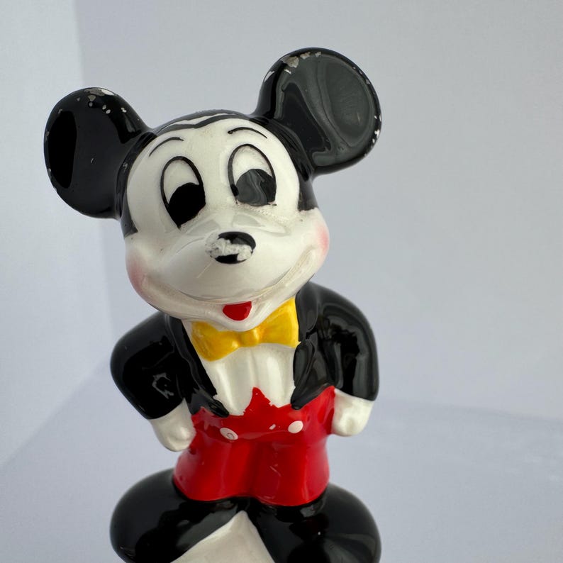 Vintage 1985 Disney Mickey Mouse Ceramic Hand Bell, Tokyo Disneyland ...