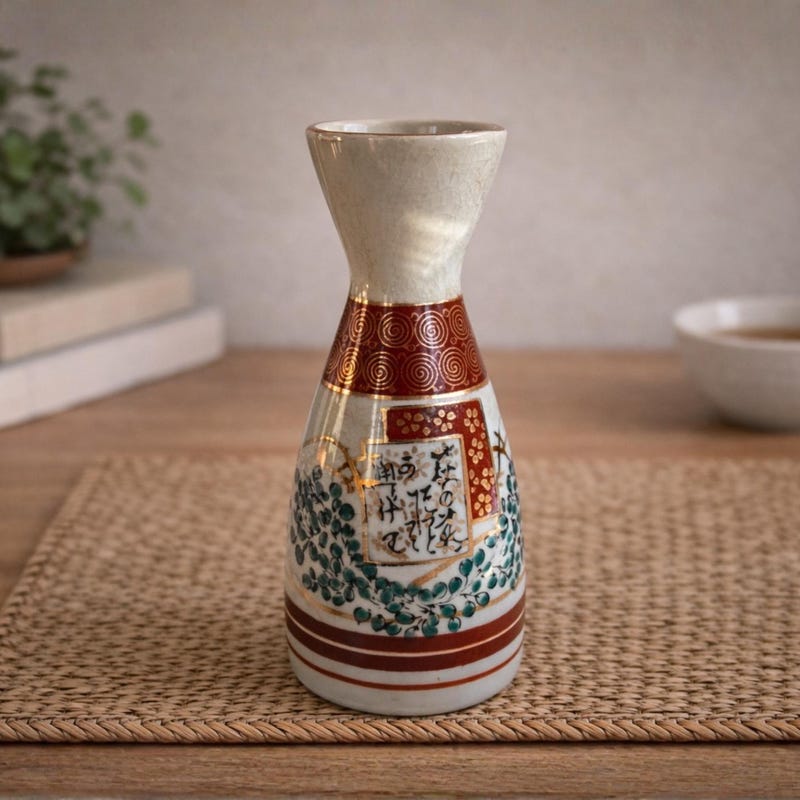 Japanese Kutani Bottle - Etsy