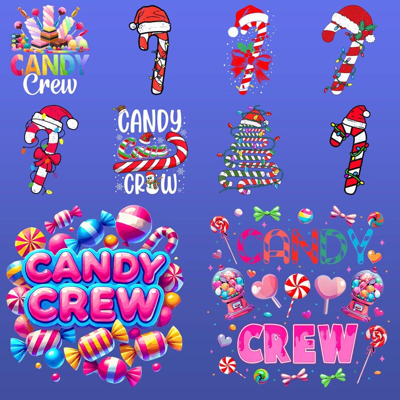 Candy Cane Crew PNG, Christmas Family Design (digital Download - Etsy