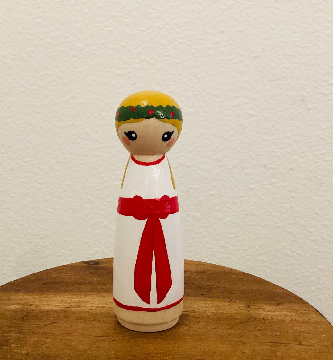Saint Lucy Peg Doll - Etsy