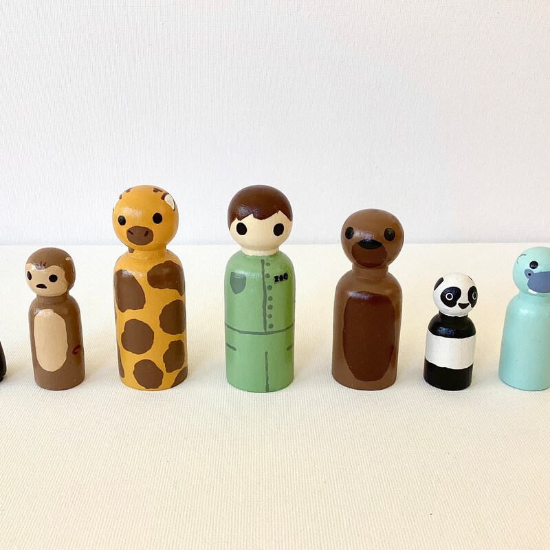 Animal Peg Doll - Etsy