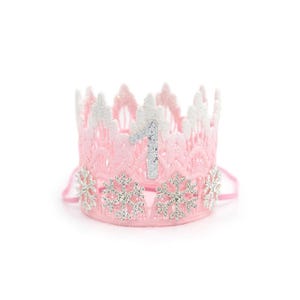 Winter Onederland Birthday Crown | Snowflake First Birthday Party Hat ...