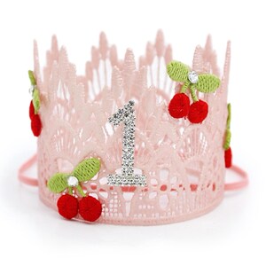 Cherry First Birthday Crown | Cherry Birthday Party Hat | Baby Girl 1st ...