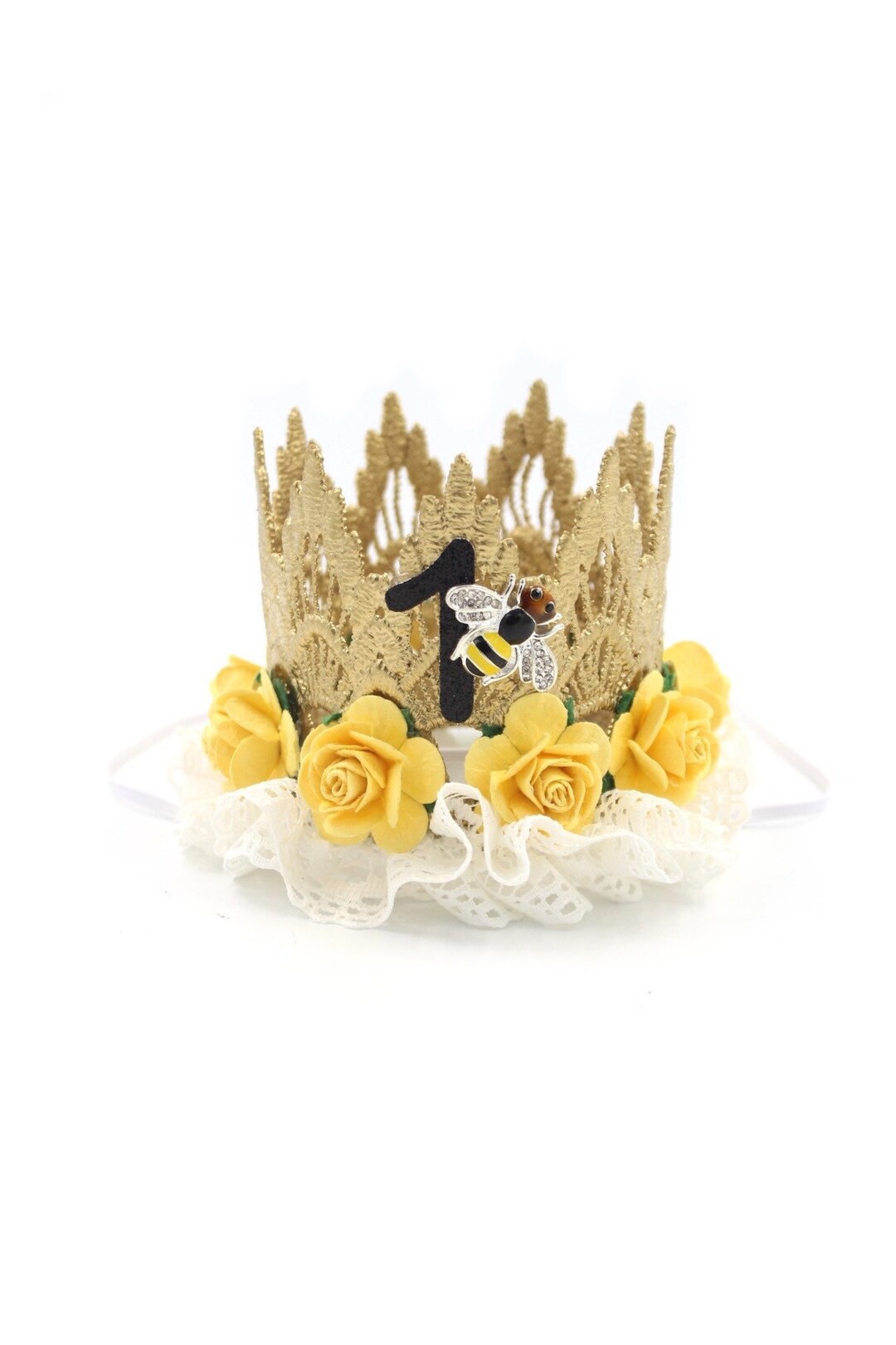 My 1st Bee Day Crown Sweet to Bee One Queen Bee Birthday Party Hat Baby ...