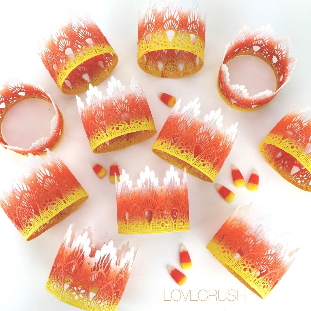 Candy Corn Princess Crown Halloween Party Hat Baby Girl Fall Headband ...