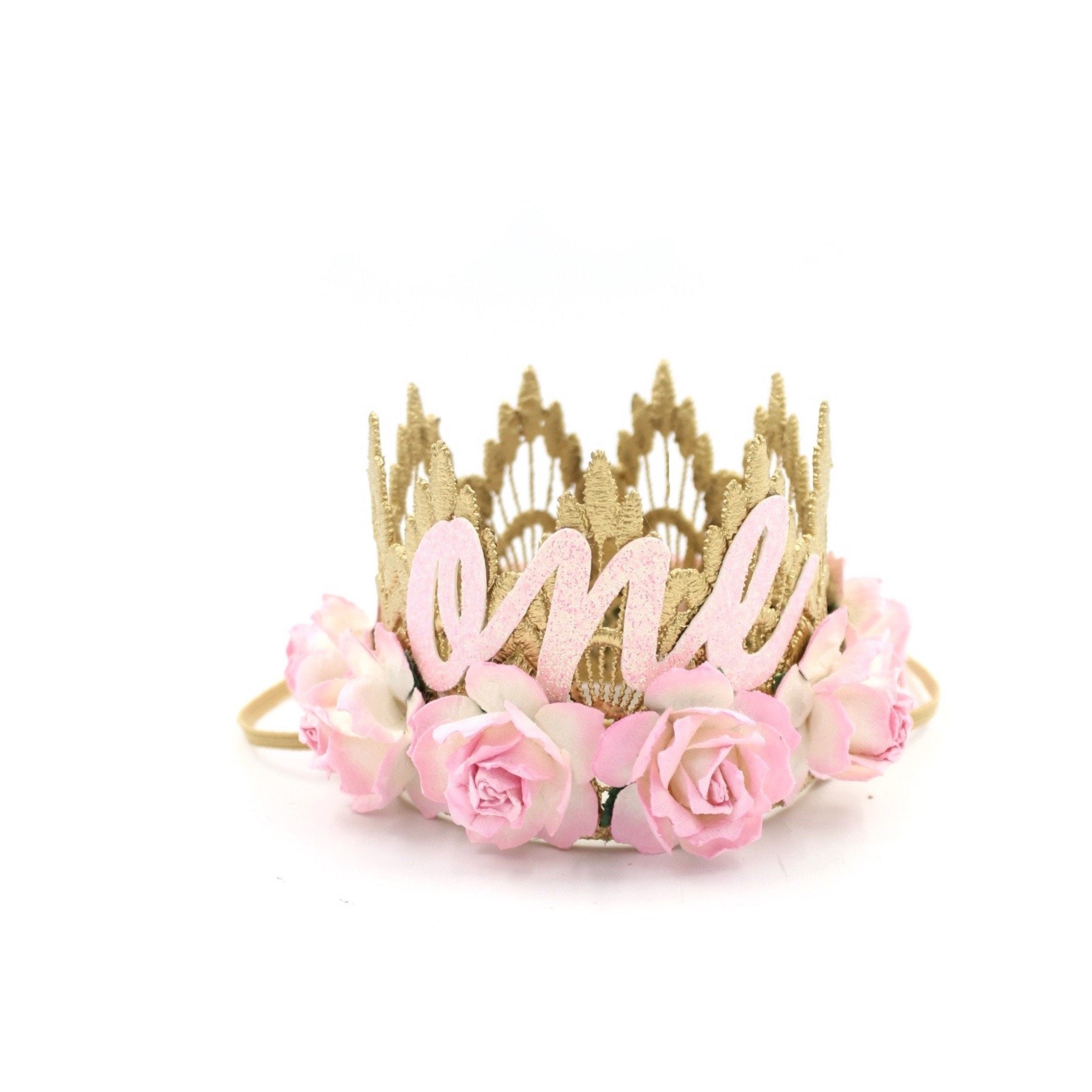 First Birthday Crown Cursive ONE Mini Sienna Gold 2 Tone - Etsy Australia