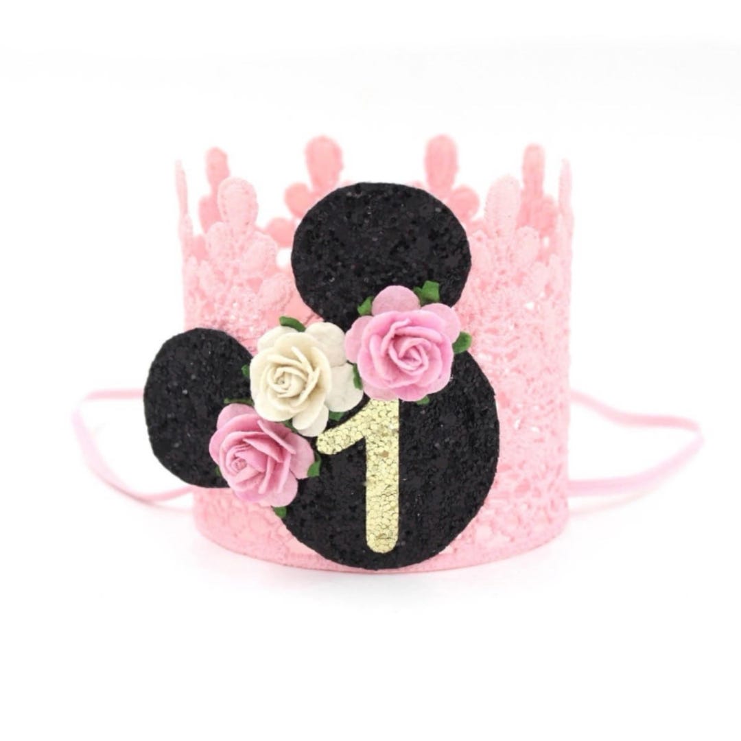 Mouse Birthday Crown, First Birthday Headband, Cake Smash Prop - Etsy