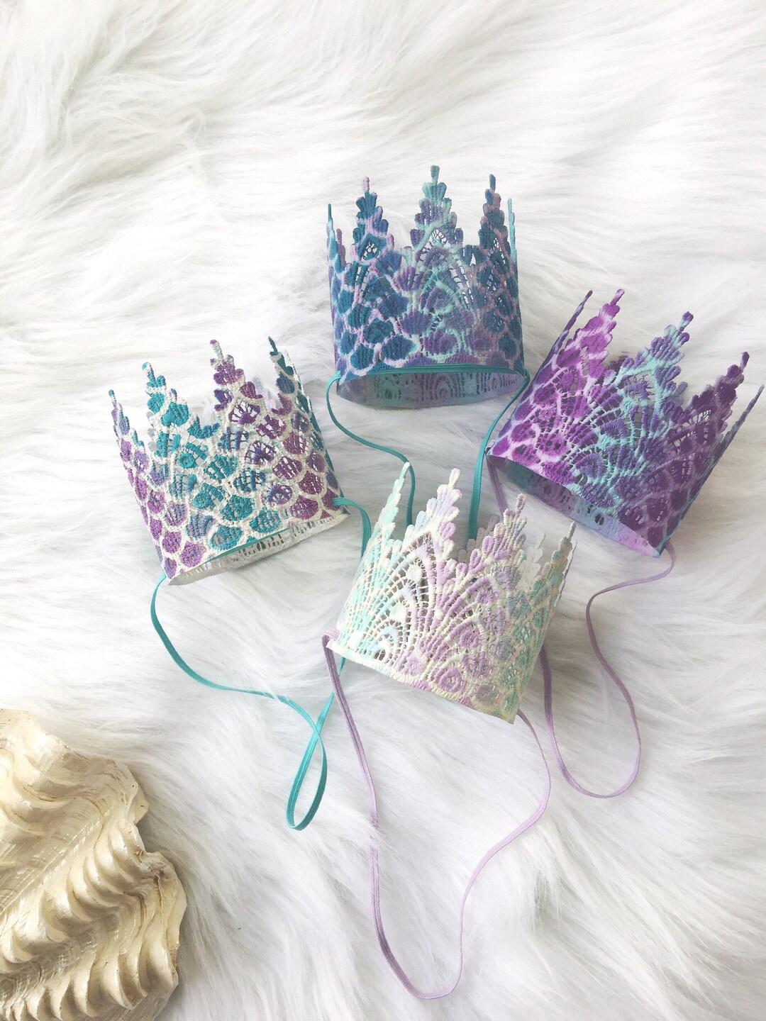 Mermaid Harlow Crown Choose ONE Lace Crown Headband Photography Prop - Etsy