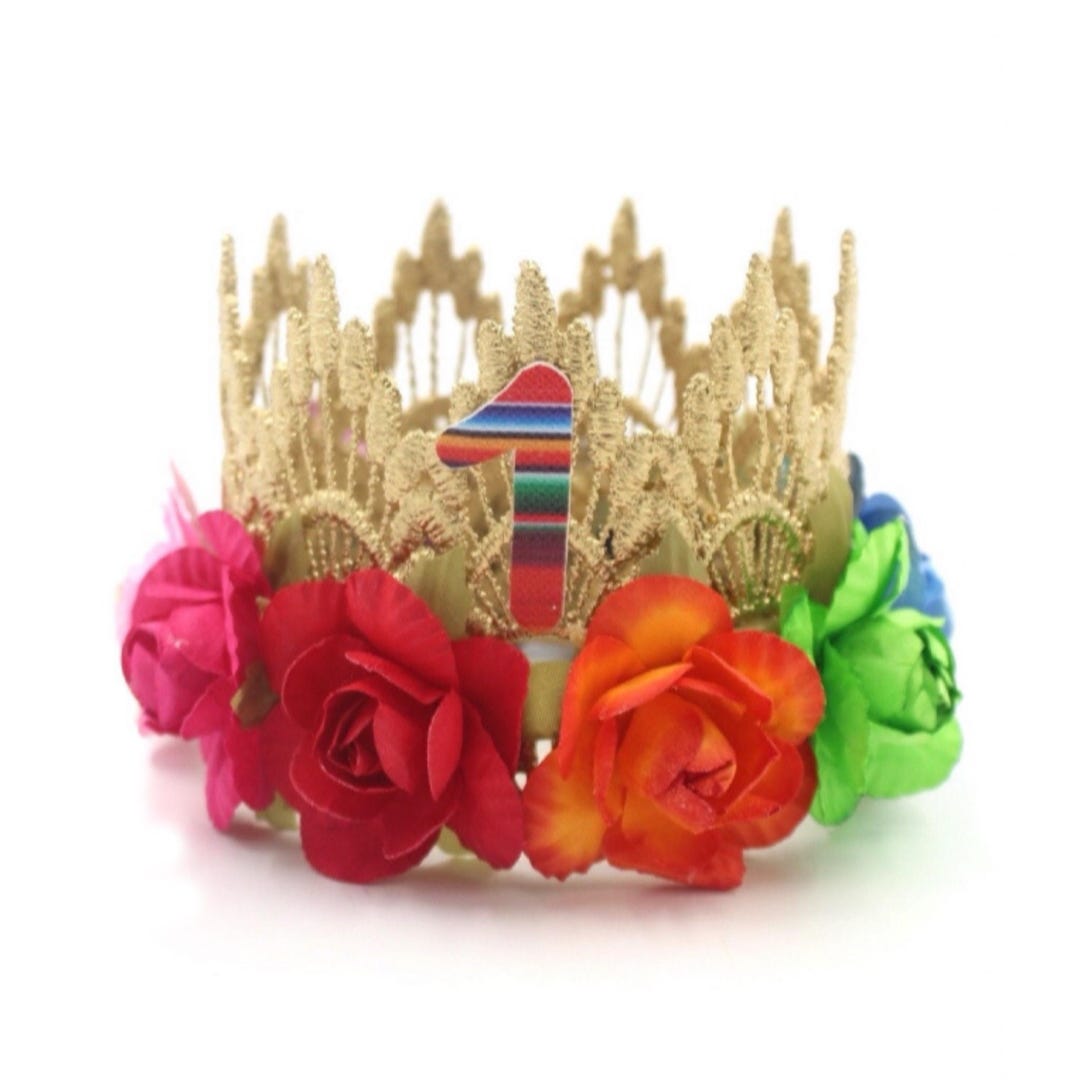 Fiesta Birthday Crown - My First Fiesta Headband for Girls – Mexican ...