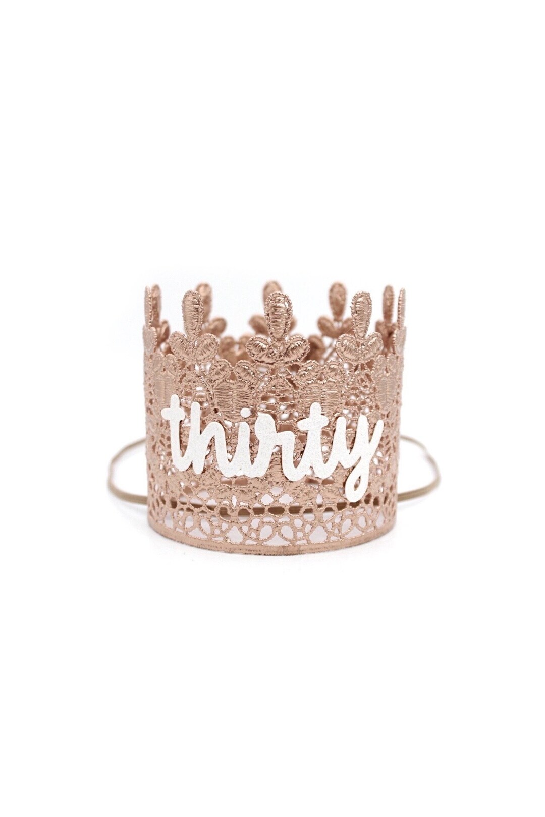 Rose Gold 30th Birthday Crown Mini Sage Lace Crown Party Hat Gift for ...