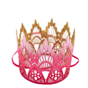 Pink Princess Crown for Baby Girls | 1st Birthday Tiara, Cake Smash Hat ...
