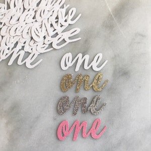 ADD Glitter Cursive one uno - Etsy