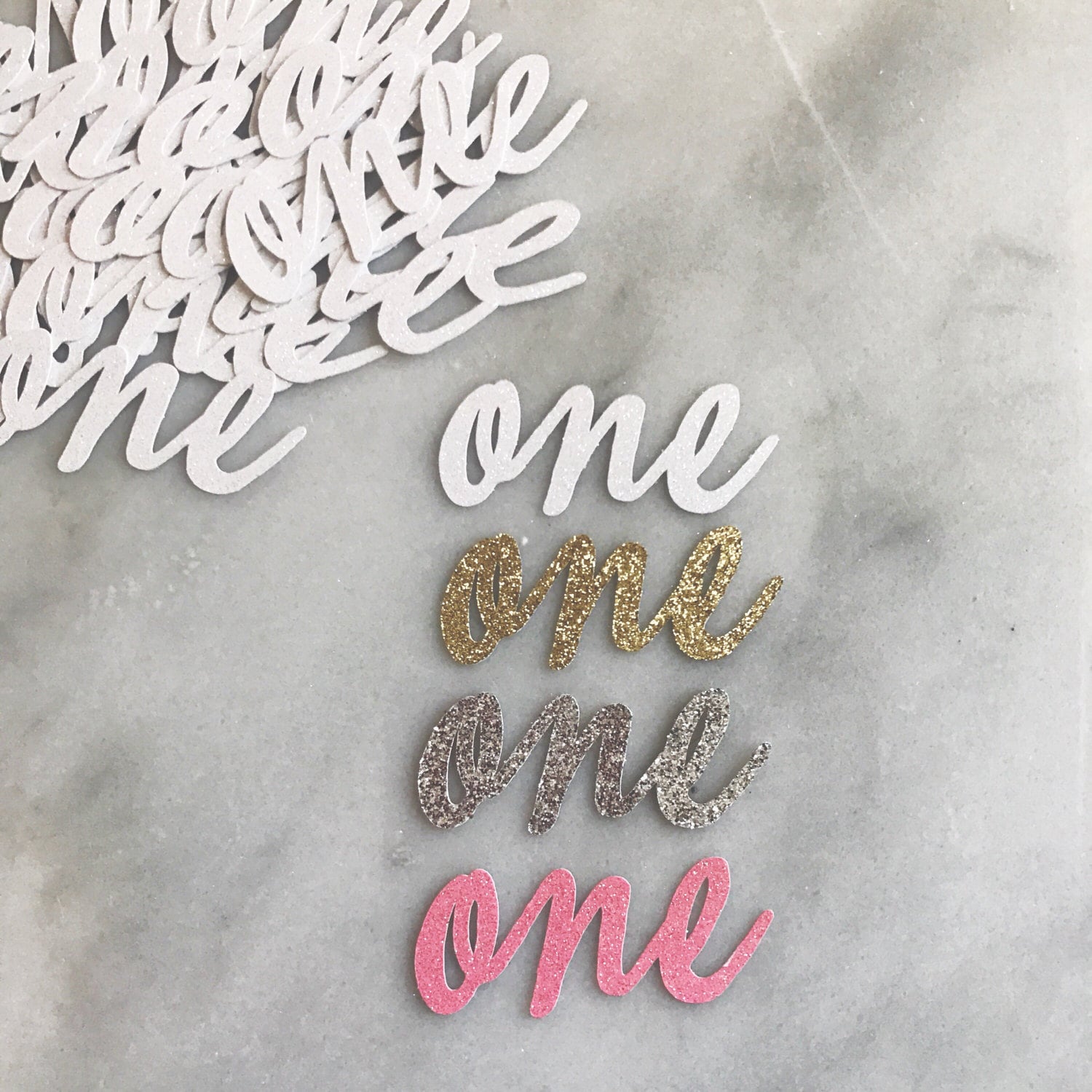 ADD Glitter Cursive one uno | Etsy