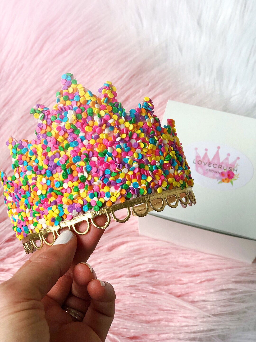 Confetti Candy SPRINKLES Tiara Ice Cream Donut Party Fits All Ages ...
