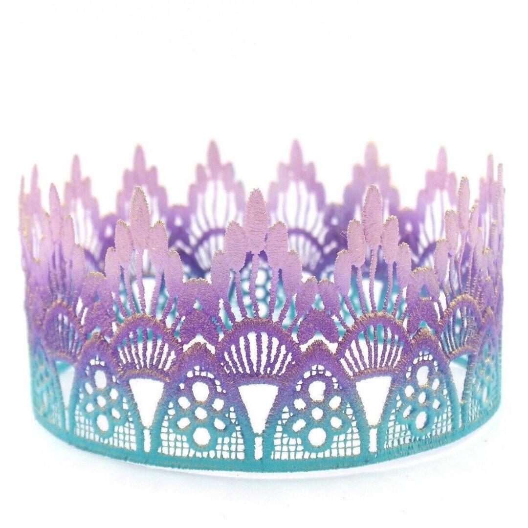 Mermaid Crown | Birthday Sienna Tall FULL SIZE Lace Crown | Toddler ...