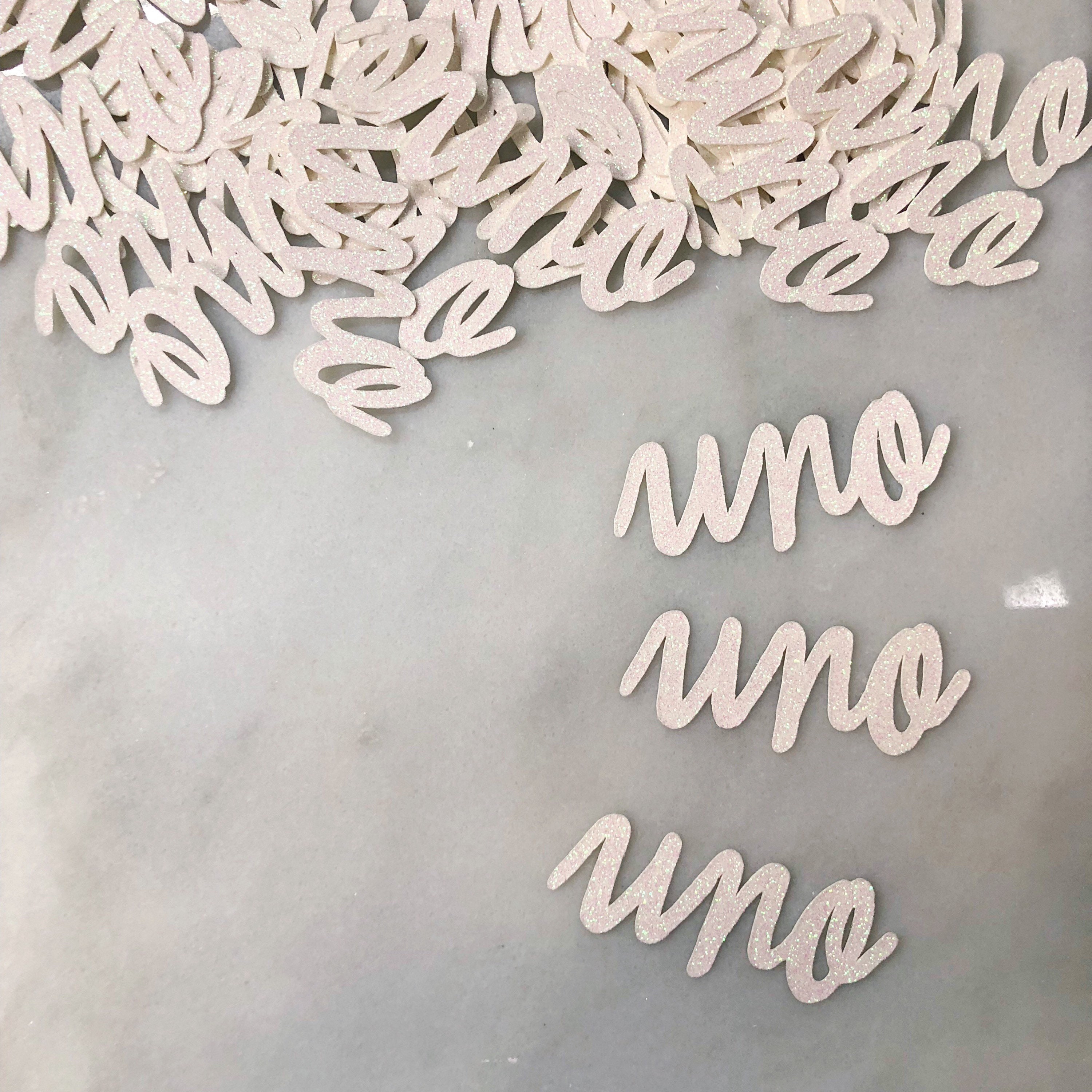 ADD Glitter Cursive one uno | Etsy