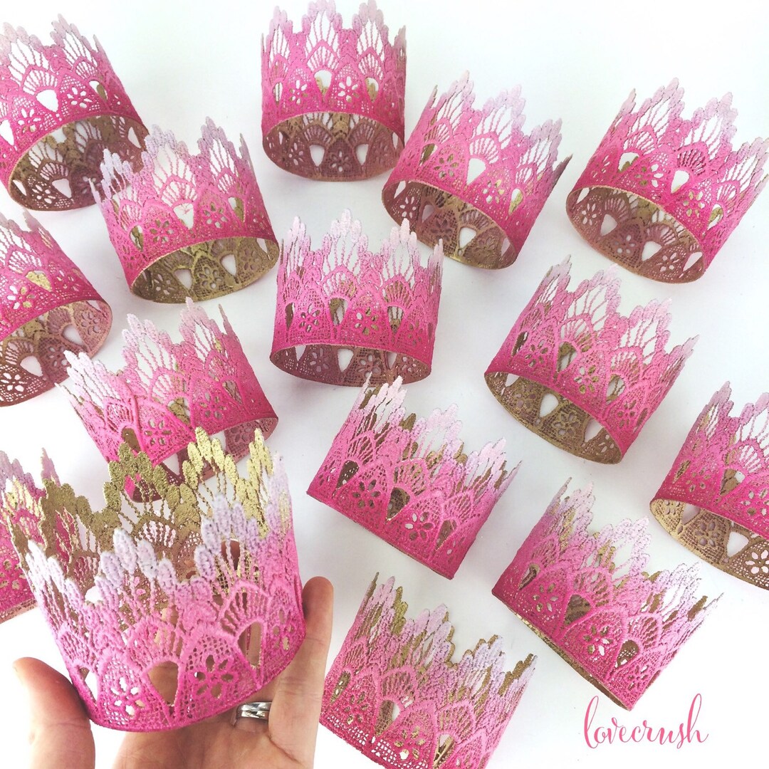 Pink Princess Crown for Baby Girls | 1st Birthday Tiara, Cake Smash Hat ...