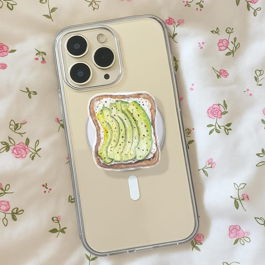 Avocado Toast Phone Grip, Aesthetic Foodie Magsafe Phone Holder, Cute ...