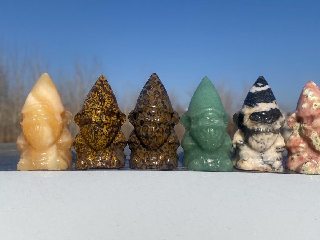 Dwarf Head Figurine,carved Crystal Ghost Statue Decoration,christmas ...