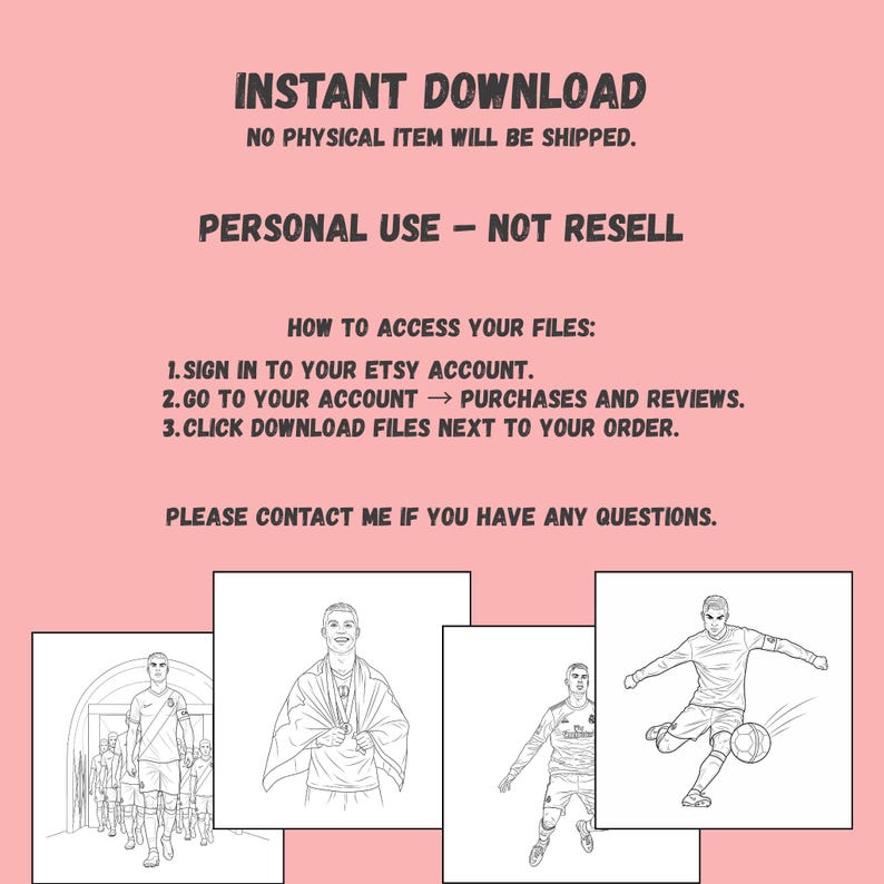 Cristiano Ronaldo Coloring Pages: 25 Sketch Art of CR7 Designs (digital ...