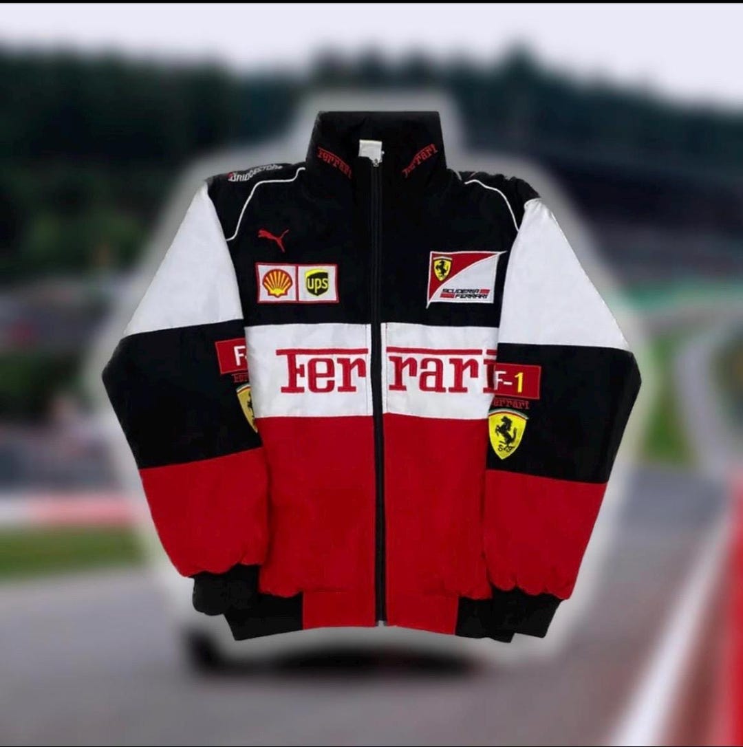 Vintage F1 Racing Jacket All Designs Embroidery Patches Y2k Style ...