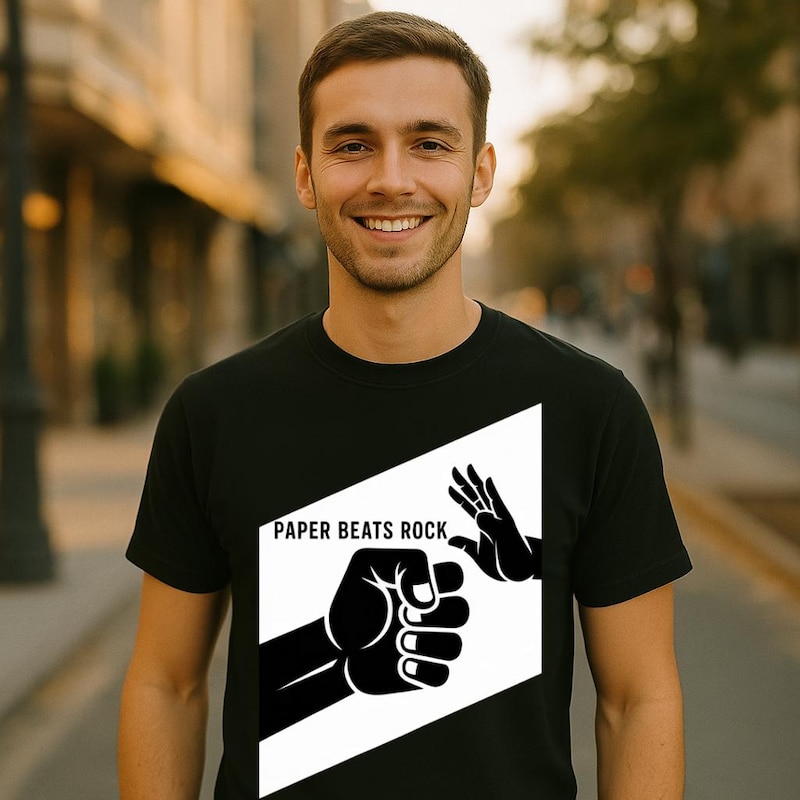 Paper Beats Rock T Shirt - Etsy