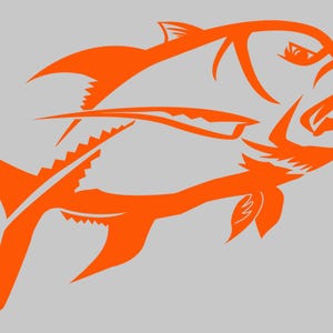Handmade Fishing Vinyl Decal – Ulua / Giant Trevally 5 X 3.5", 10 X 7 ...