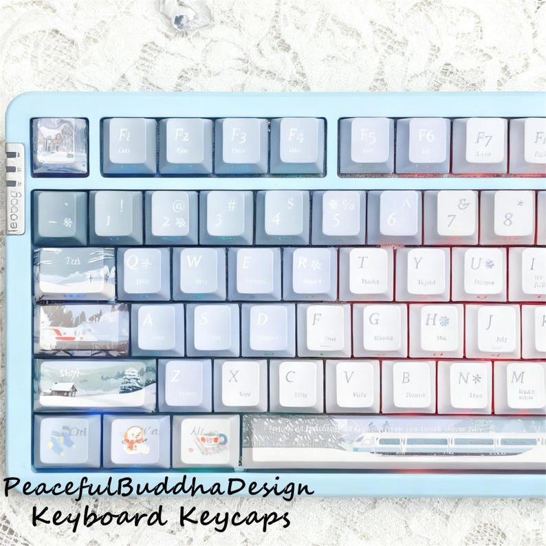 Winter Snow Keycap Set, Cute Snowman Keycaps, Cherry/qx3 Profile PBT ...