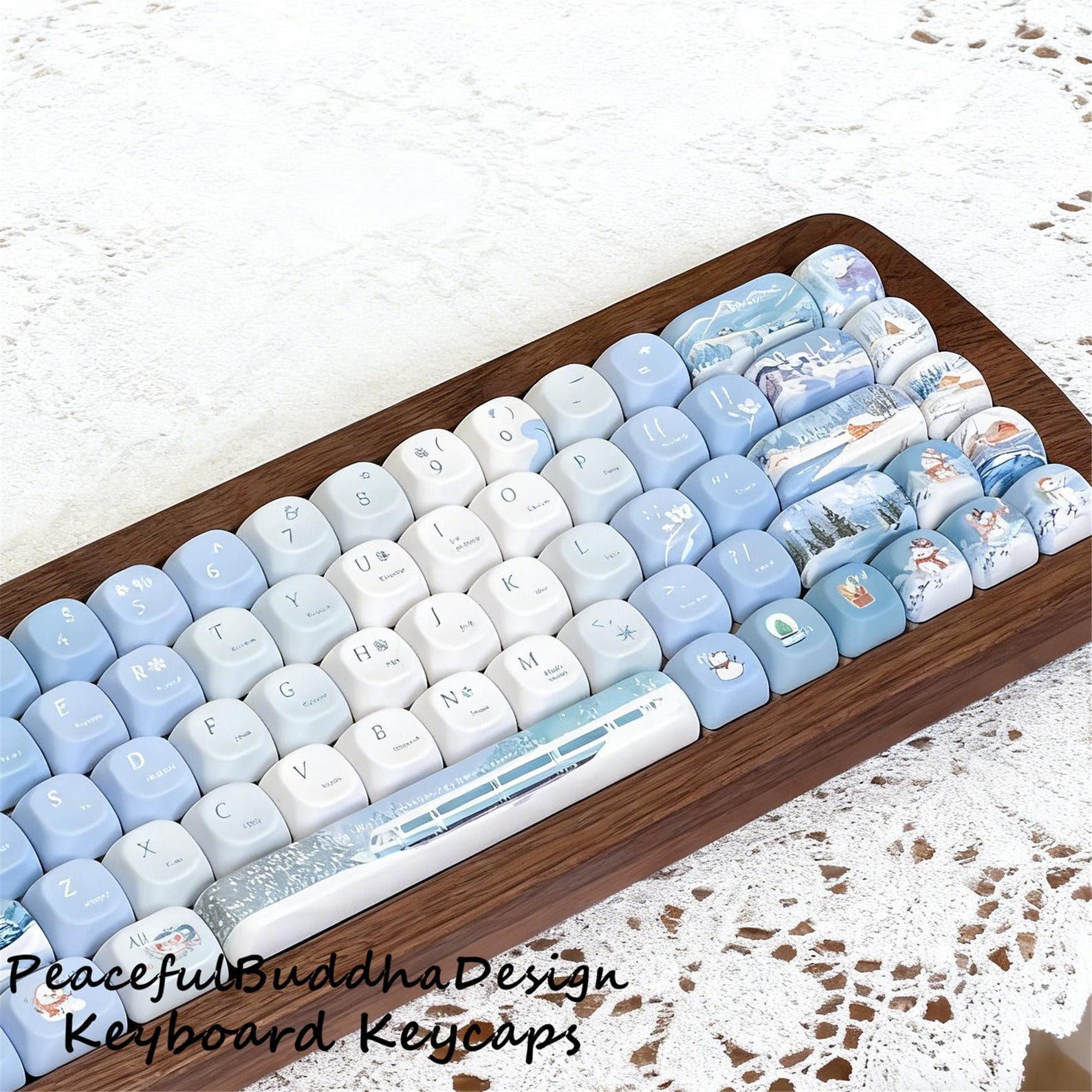 Winter Snow Keycap Set, Cute Snowman Keycaps, Cherry/qx3 Profile PBT ...