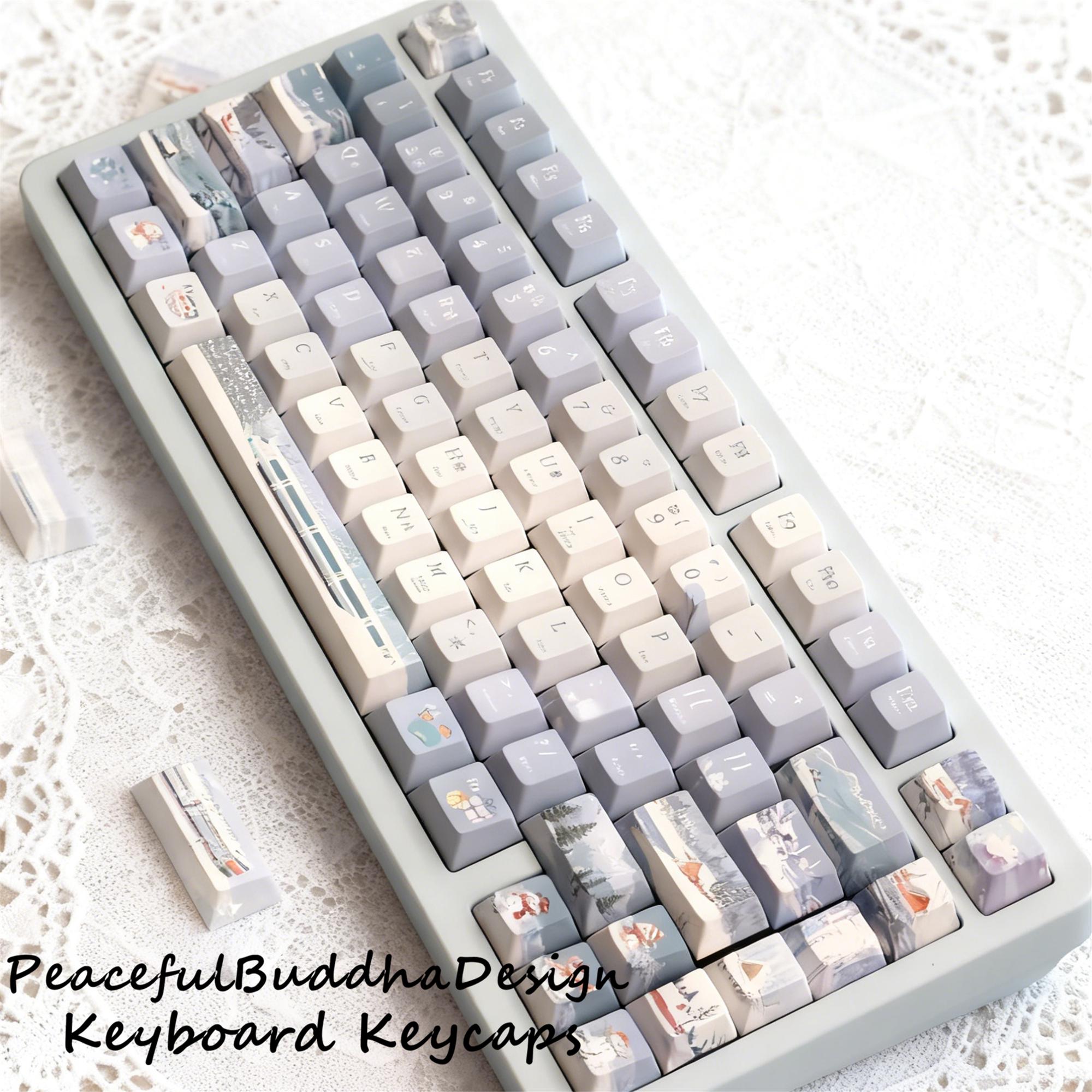 Winter Snow Keycap Set, Cute Snowman Keycaps, Cherry/qx3 Profile PBT ...