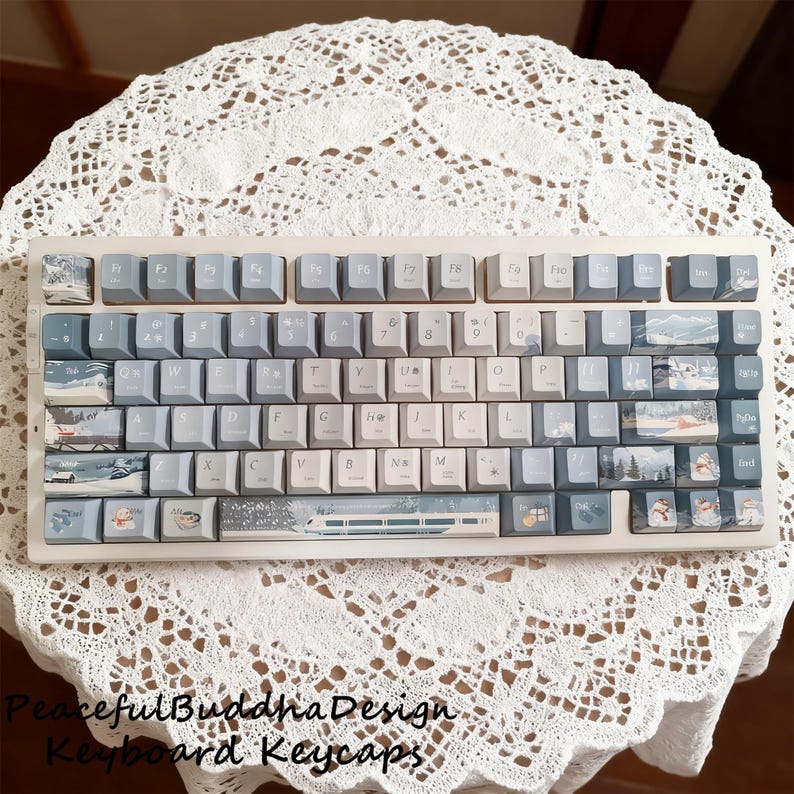 Winter Snow Keycap Set, Cute Snowman Keycaps, Cherry/qx3 Profile PBT ...