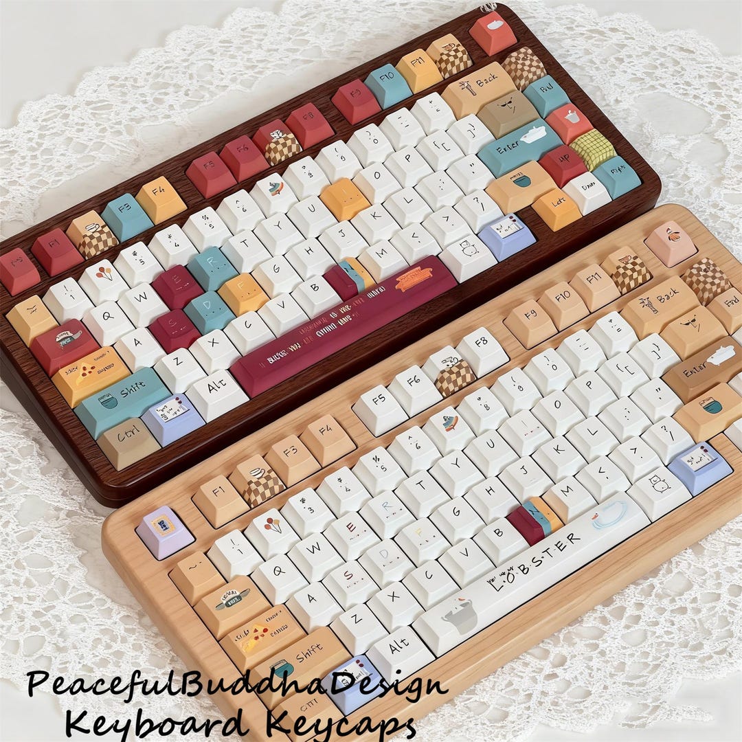 Friends Themed Keycap Set, Vintage Aesthetic Keycaps, Cherry/qx3 ...