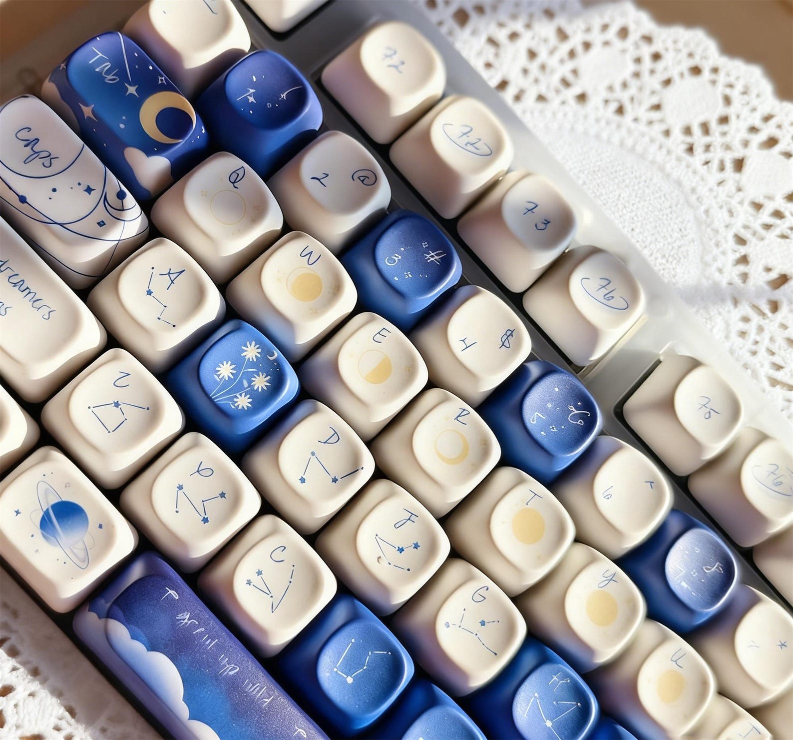 Stars & Moon Constellations Theme Keycap Set, Cherry/xda/moa/soa ...