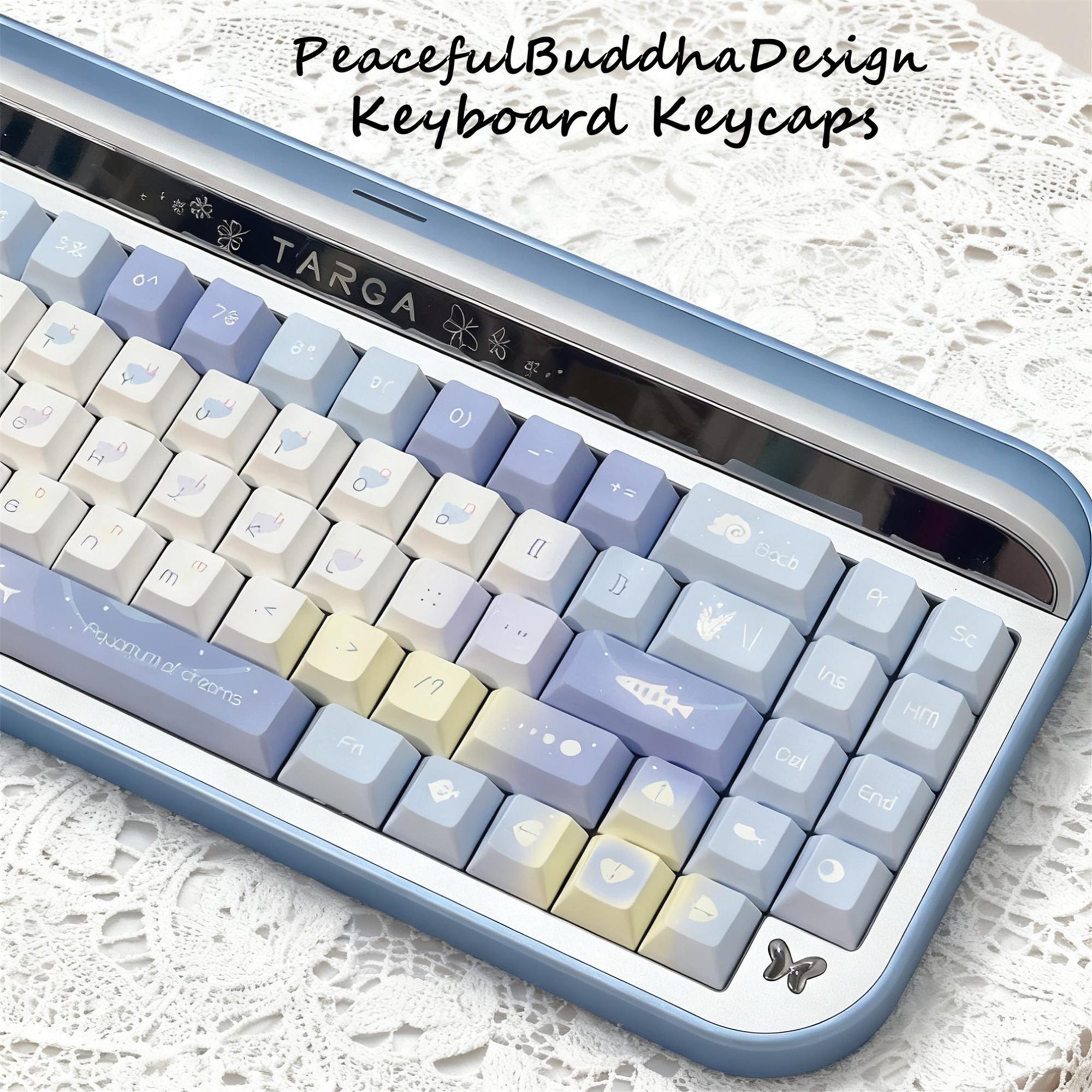 Aquarium Blue Themed Keycap Set, Cute Marine Life Keycaps, Cherry/moa ...