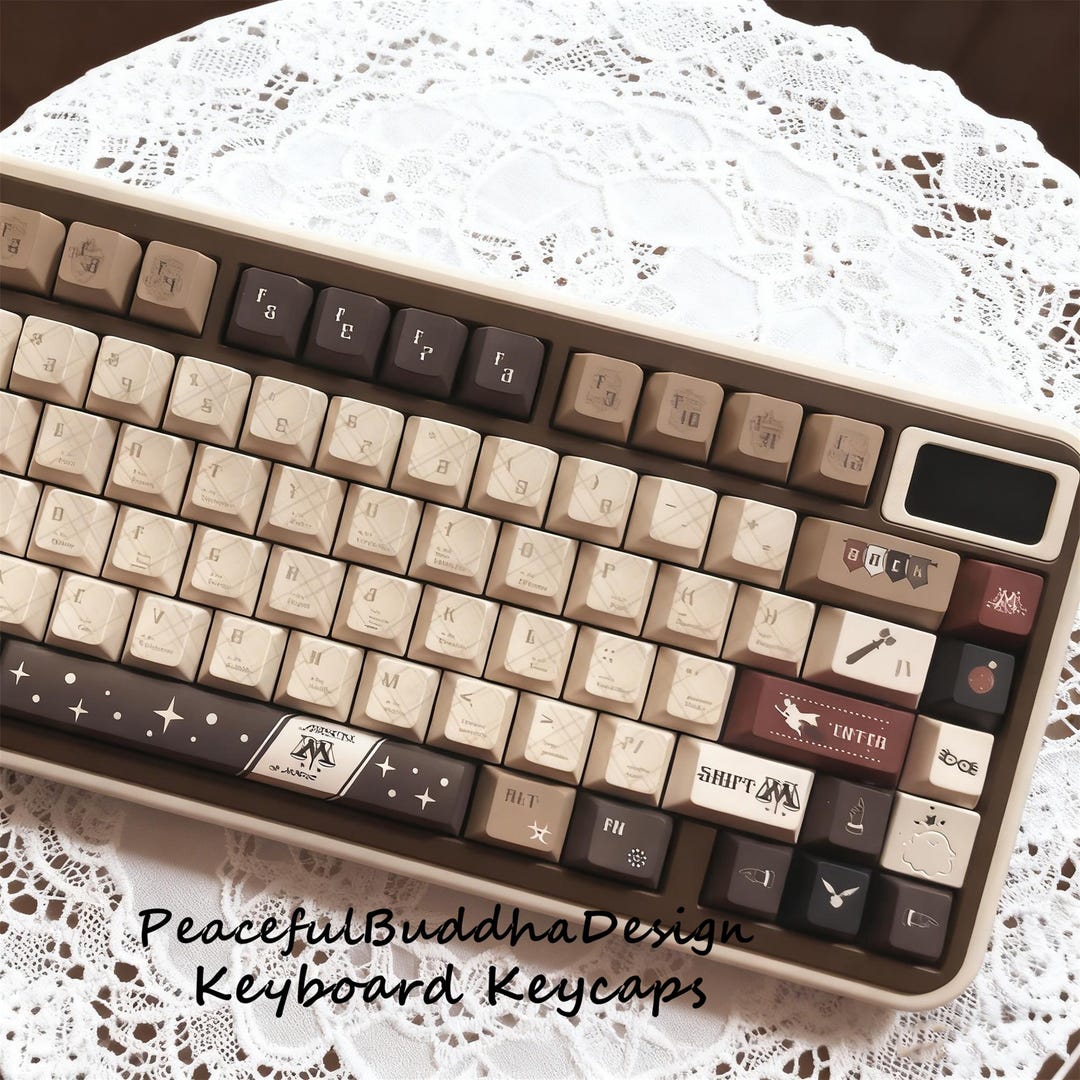Vintage Magic Keycap Set, Gothic Brown Keycap Set, Cherry Profile PBT ...