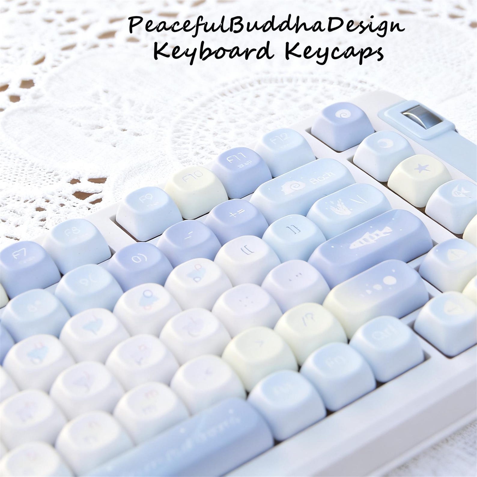 Aquarium Blue Themed Keycap Set, Cute Marine Life Keycaps, Cherry/moa ...