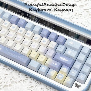 Aquarium Blue Themed Keycap Set, Cute Marine Life Keycaps, Cherry/moa ...