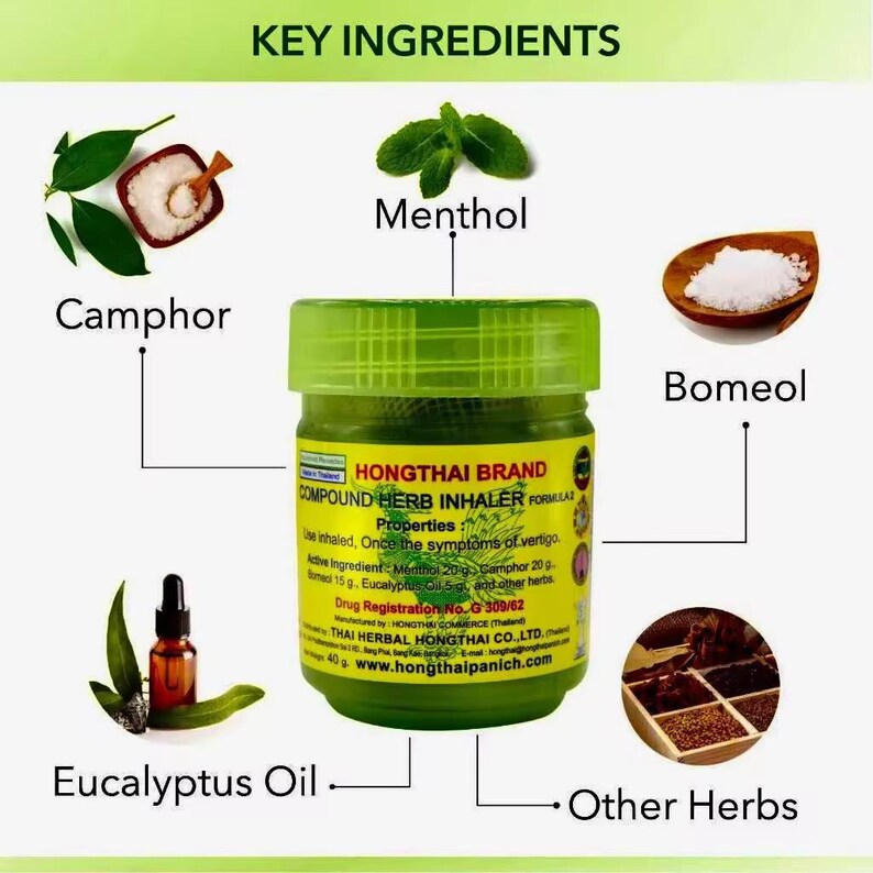 Thai Herbal Inhaler – Stuffy Nose Relief, Portable Aromatherapy, Easy ...