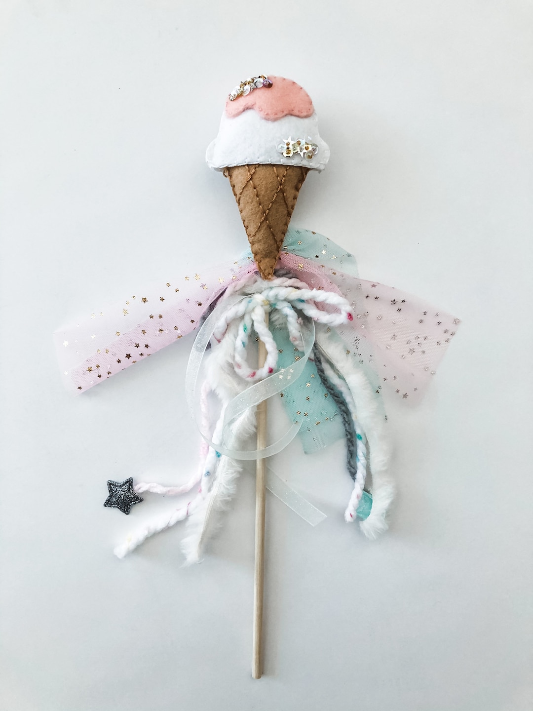Ice Cream Cone Wand//magicwand•icecreammagic Wand•woodenwand•animalwand ...