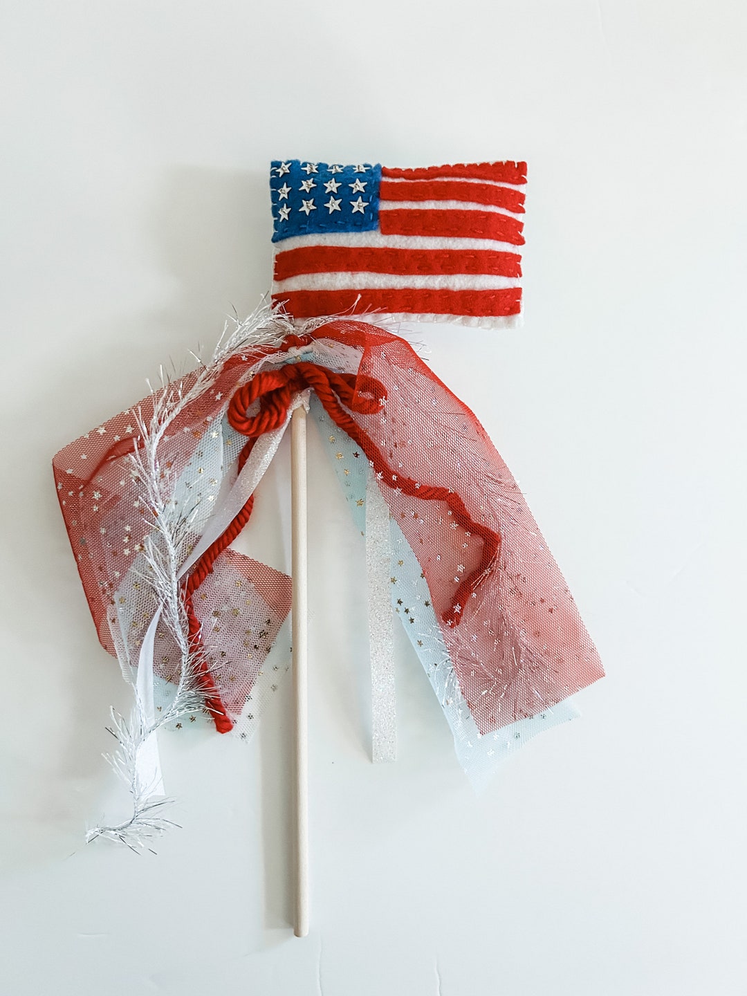 American Flag Wand//magicwand•birthday Magic Wand•woodenwand•felt ...