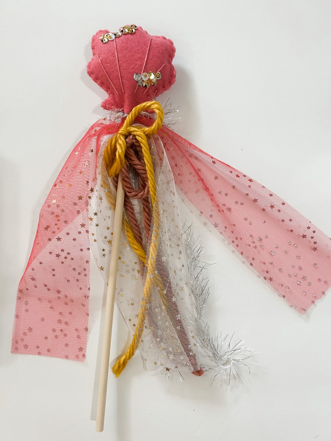 Mermaid Wand//magicwand•mermaid Magic Wand•woodenwand•felt Rainbow ...