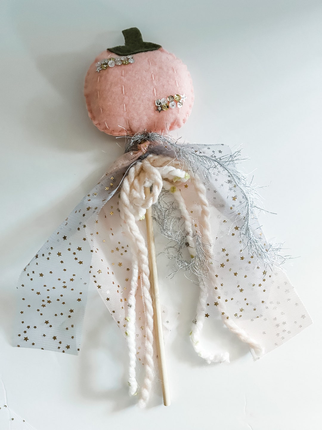 Pumpkin Wand//magicwandhalloween Wandwoodenwandanimalwandflower ...