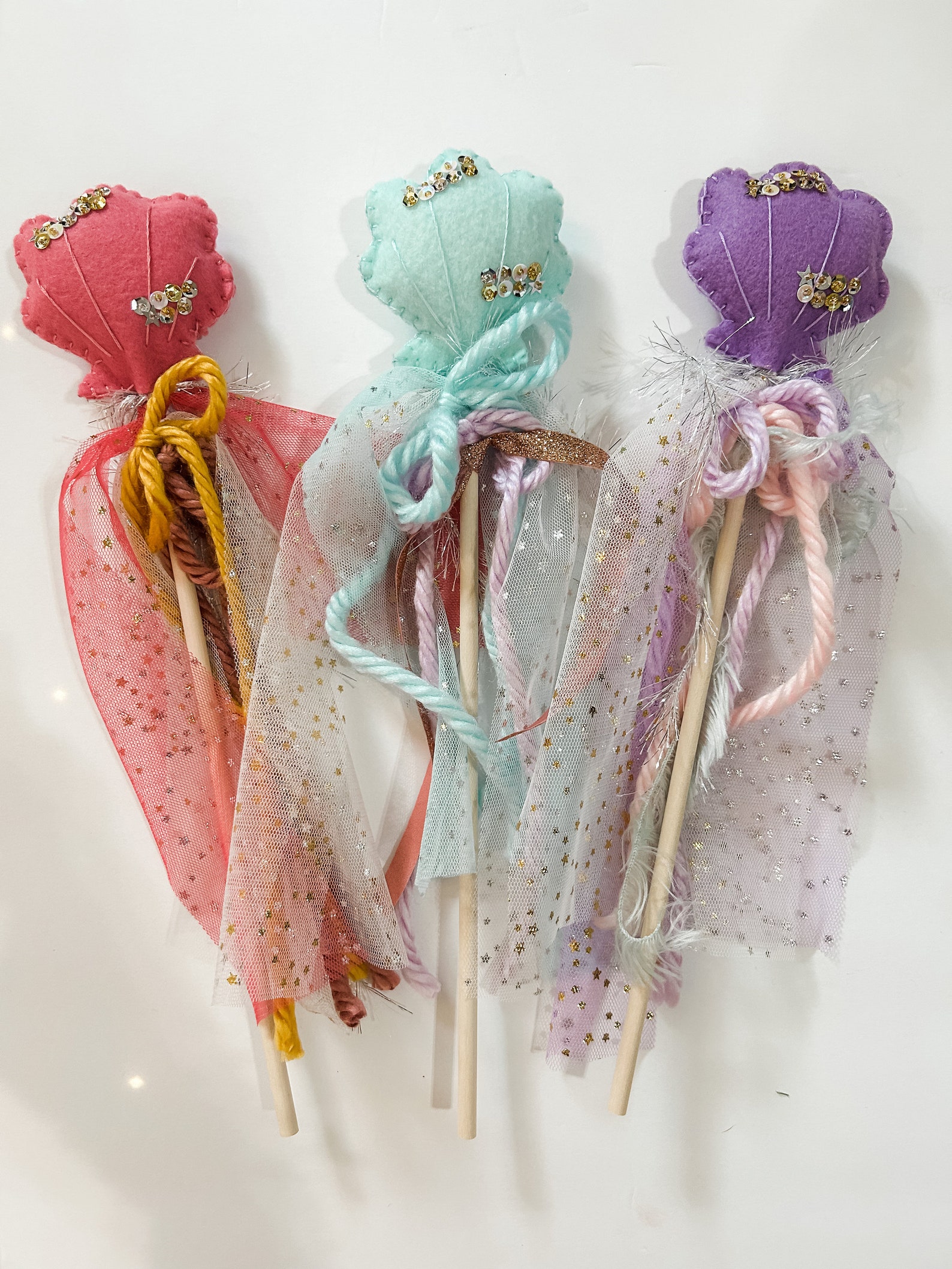 Mermaid Wand//magicwand•mermaid Magic Wand•woodenwand•felt Rainbow ...