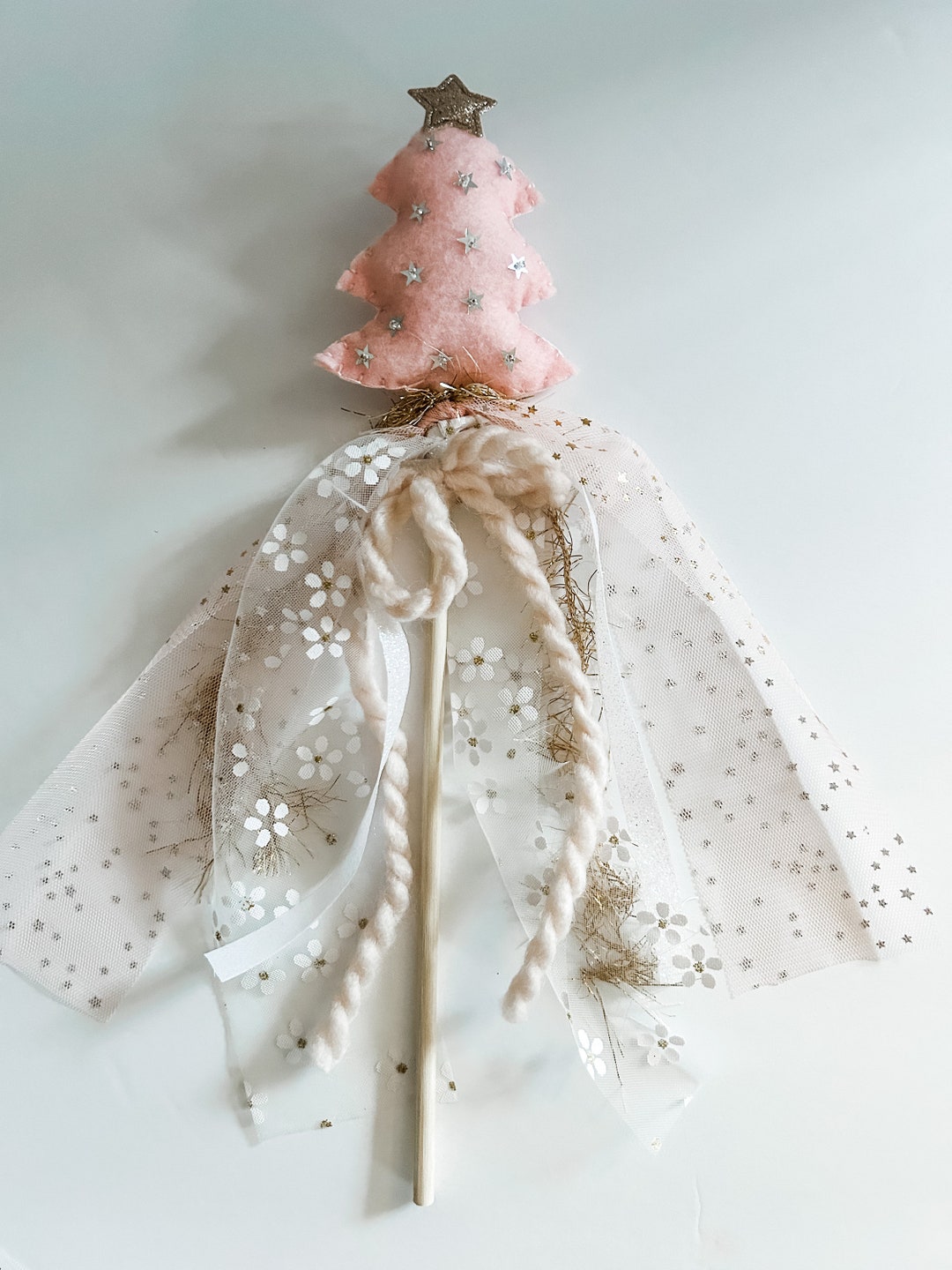 Christmas Tree Wand//magicwandchristmas Wandwoodenwandanimalwandflower ...