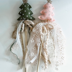 Christmas Tree Wand//magicwandchristmas Wandwoodenwandanimalwandflower ...