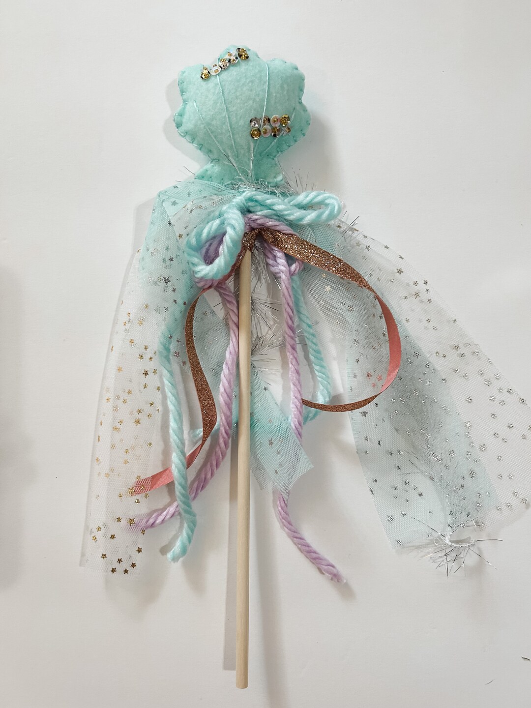 Mermaid Wand//magicwand•mermaid Magic Wand•woodenwand•felt Rainbow ...