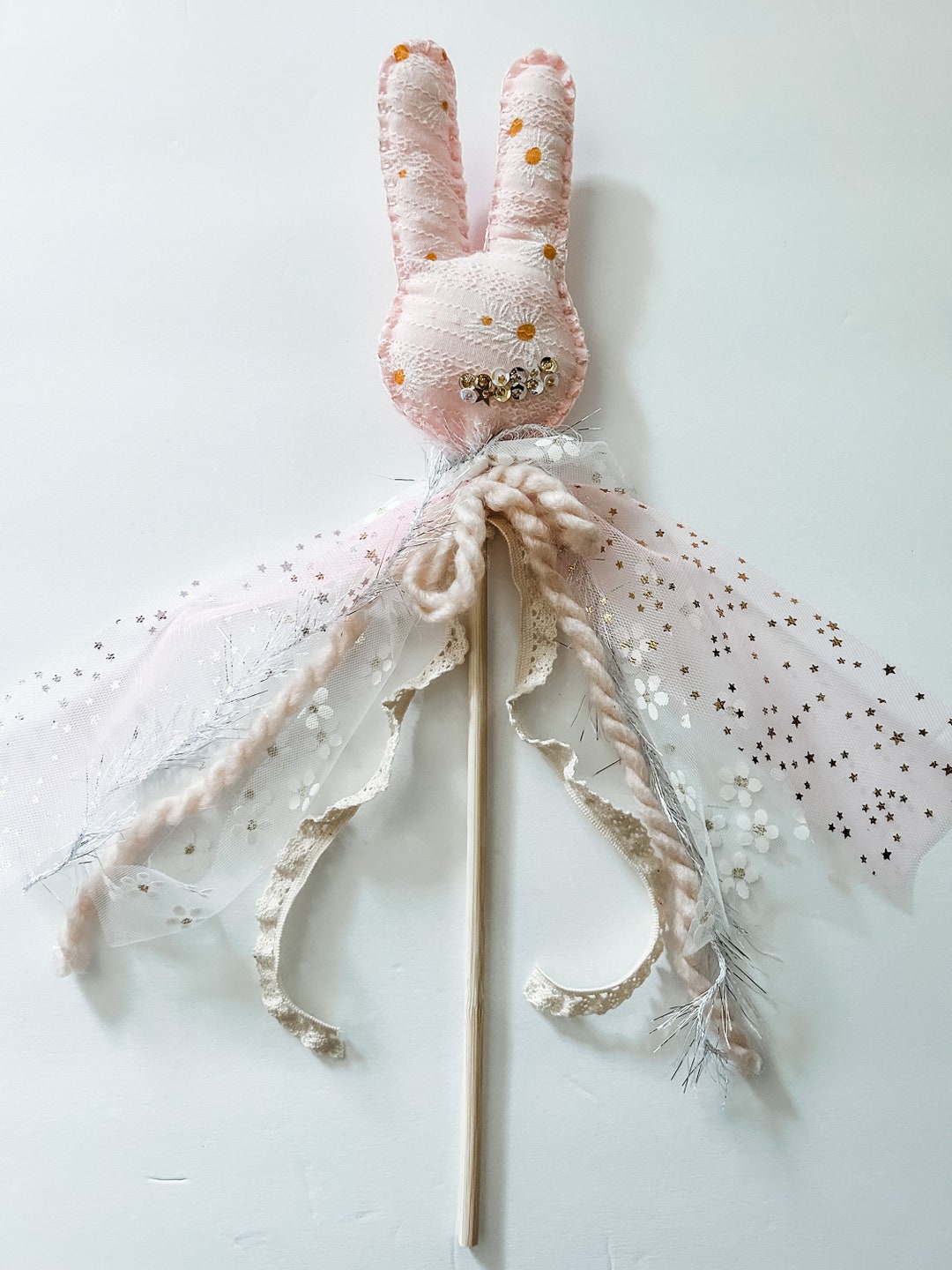 Bunny Wand//magicwand•easter Wand•woodenwand•rabbitwand•starwand ...